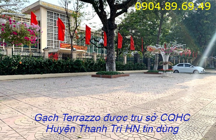 Gach terrazzo, Gach terrazzo lát vỉa hè, Báo giá Terrazo